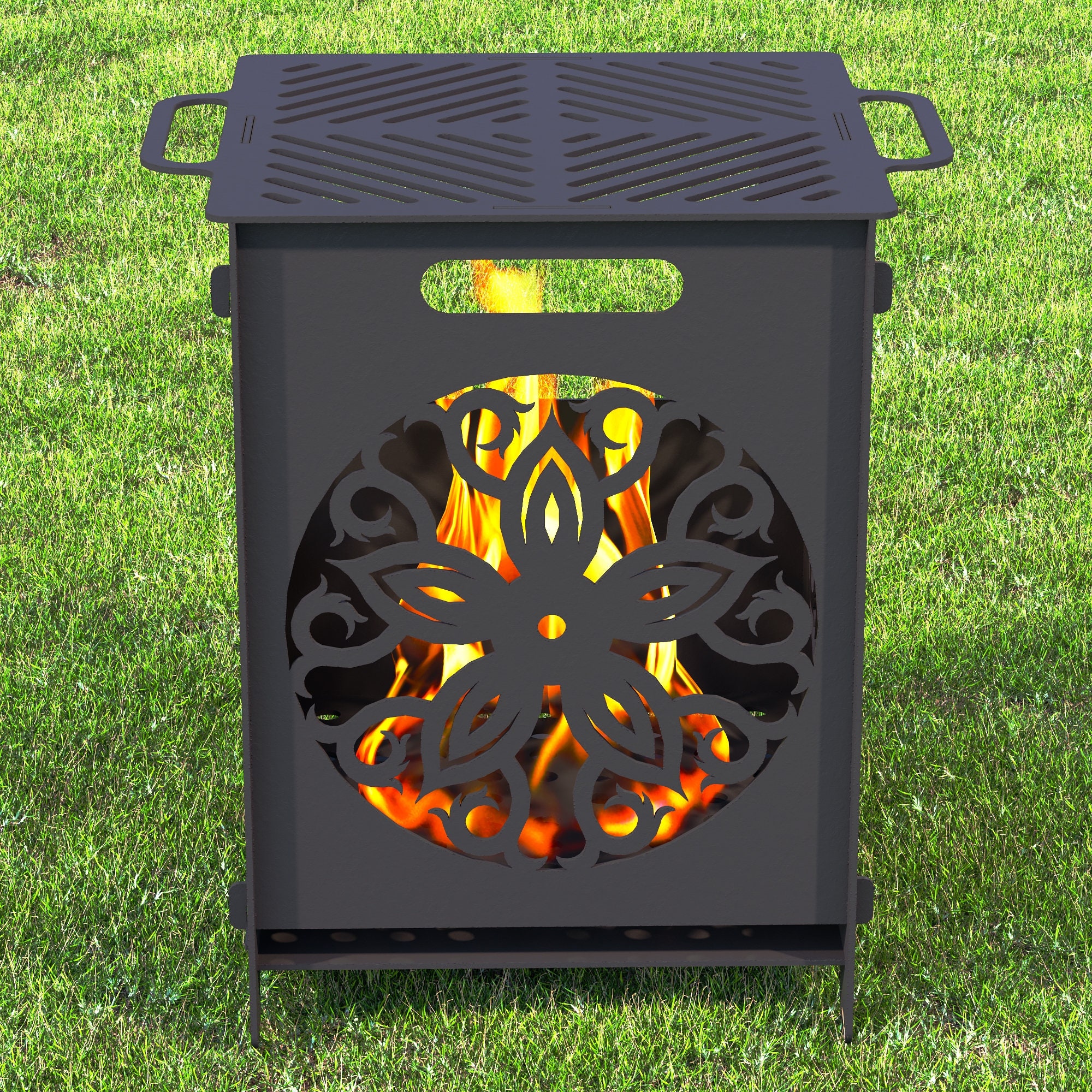 Fire Pit BBQ Barbecue Dxf Files for Plasma,laser,grill,collapsible ...