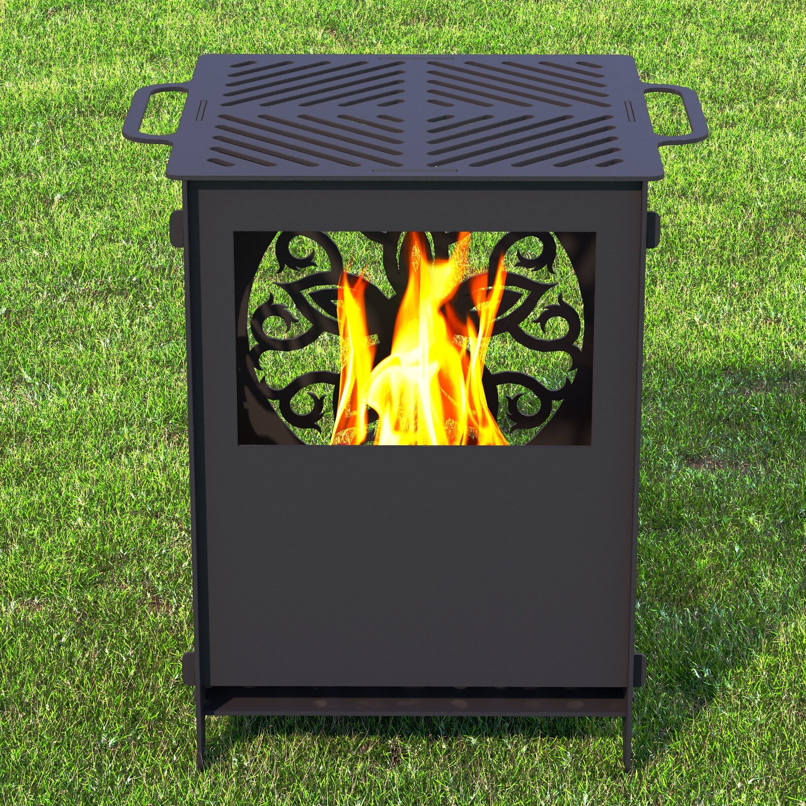 Fire Pit BBQ Barbecue Dxf Files for Plasma,laser,grill,collapsible ...