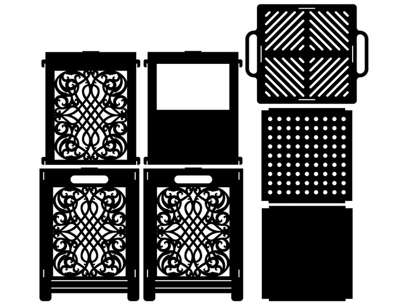 Fire Pit BBQ Barbecue Dxf Files for - Etsy