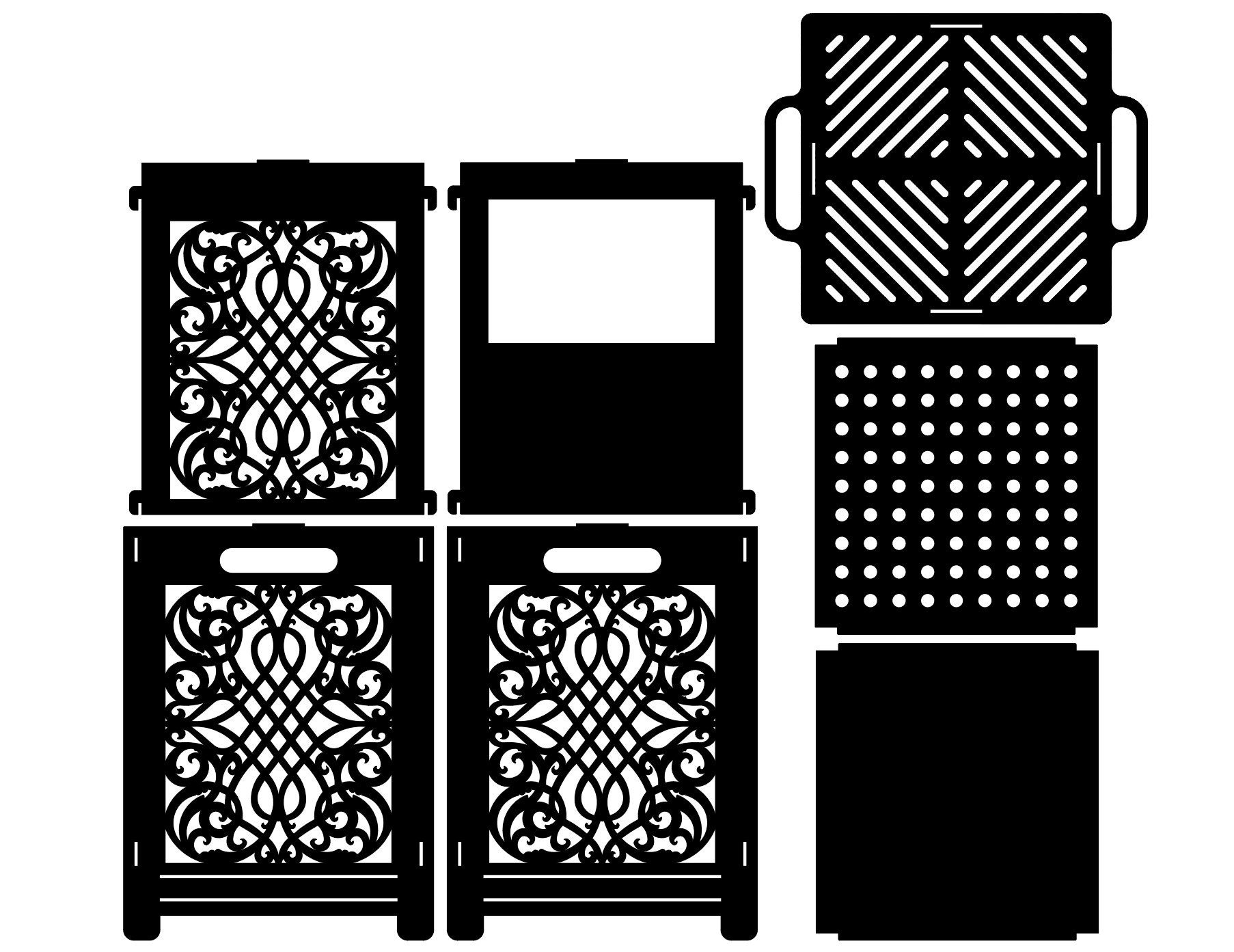 Fire Pit BBQ Barbecue Dxf Files for - Etsy