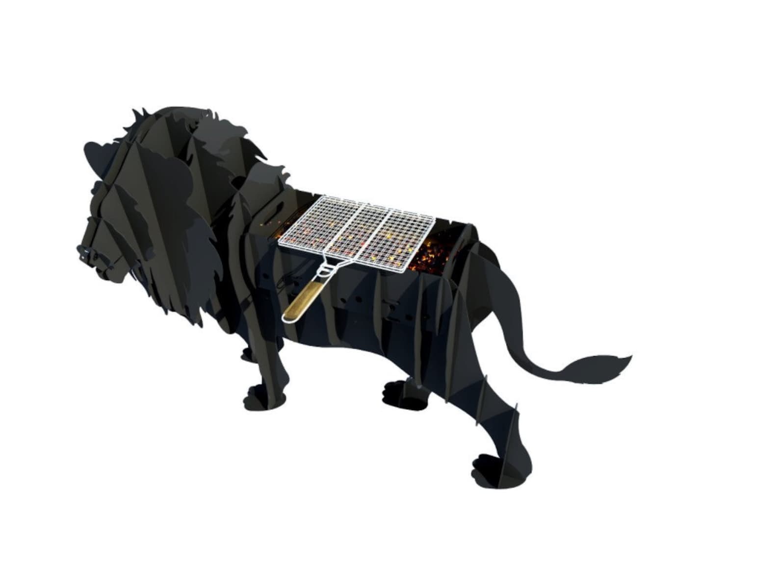 LION BBQ Cnc Animal Templates Flower Stand Cnc Laser and - Etsy