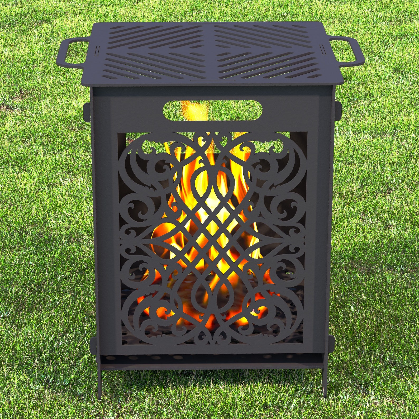 Fire Pit BBQ Barbecue Dxf Files for Plasma,laser,grill,collapsible ...