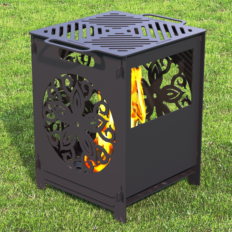 Fire Pit BBQ Barbecue Dxf Files for Plasma,laser,grill,collapsible ...
