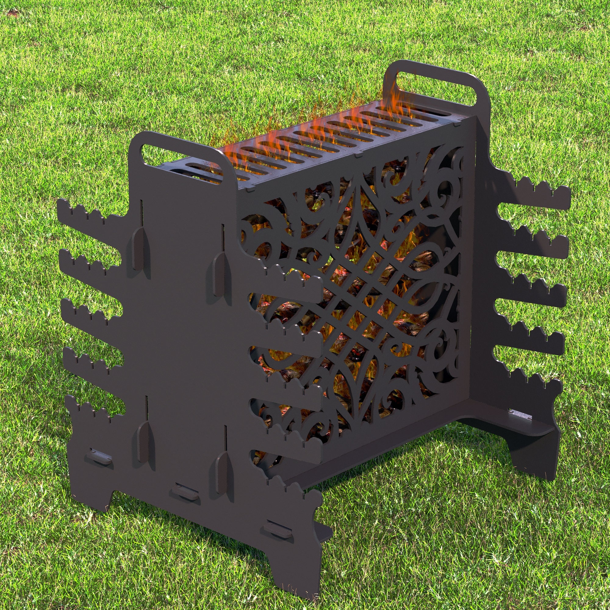 Сharcoal Fired Vertical Shawarma Kebab Grill DXF,SVG Files for Plasma ...