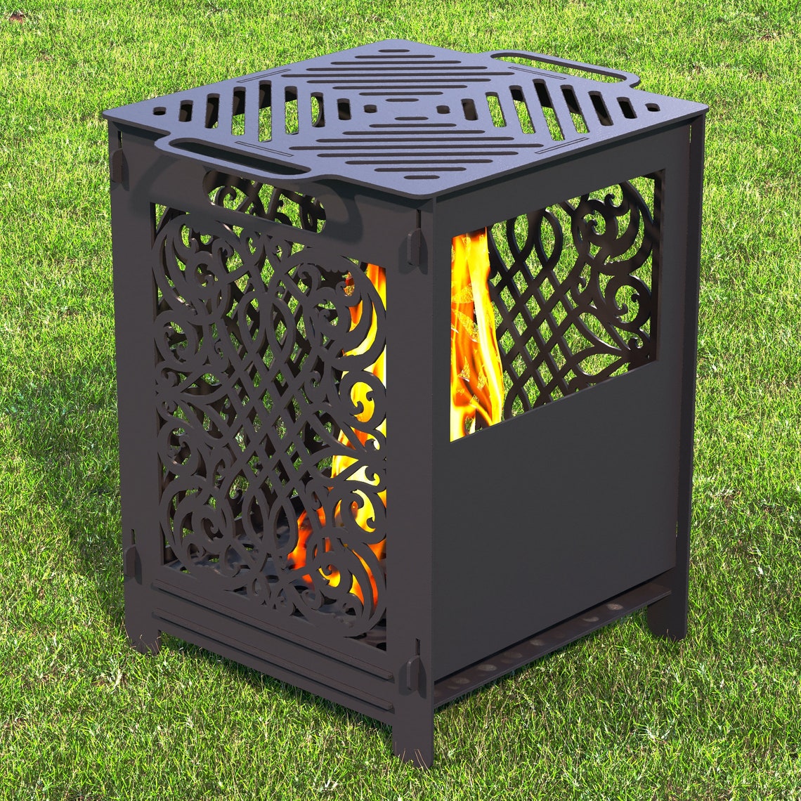 Fire Pit BBQ Barbecue Dxf Files for - Etsy