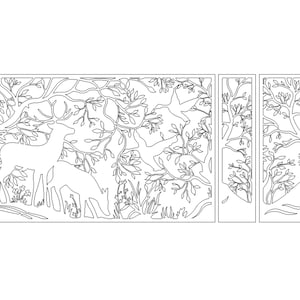 Metal Gates and Deer. Dxf File, Ready Dxf Digital Download, Plasma File ...