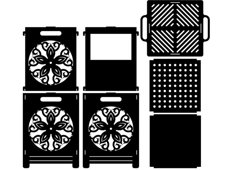 Fire Pit BBQ Barbecue Dxf Files for - Etsy