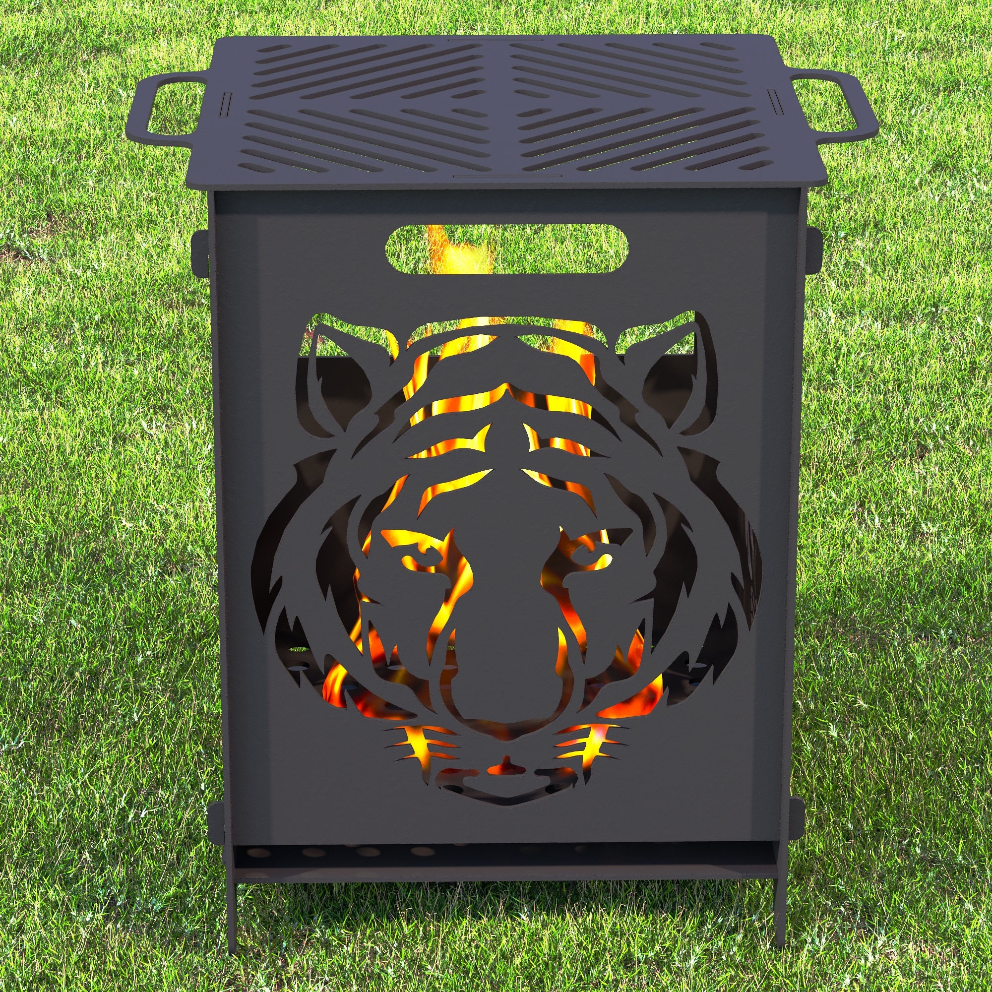 Fire Pit Tiger,bbq Barbecue Dxf,svg Files for Plasma,laser,grill ...