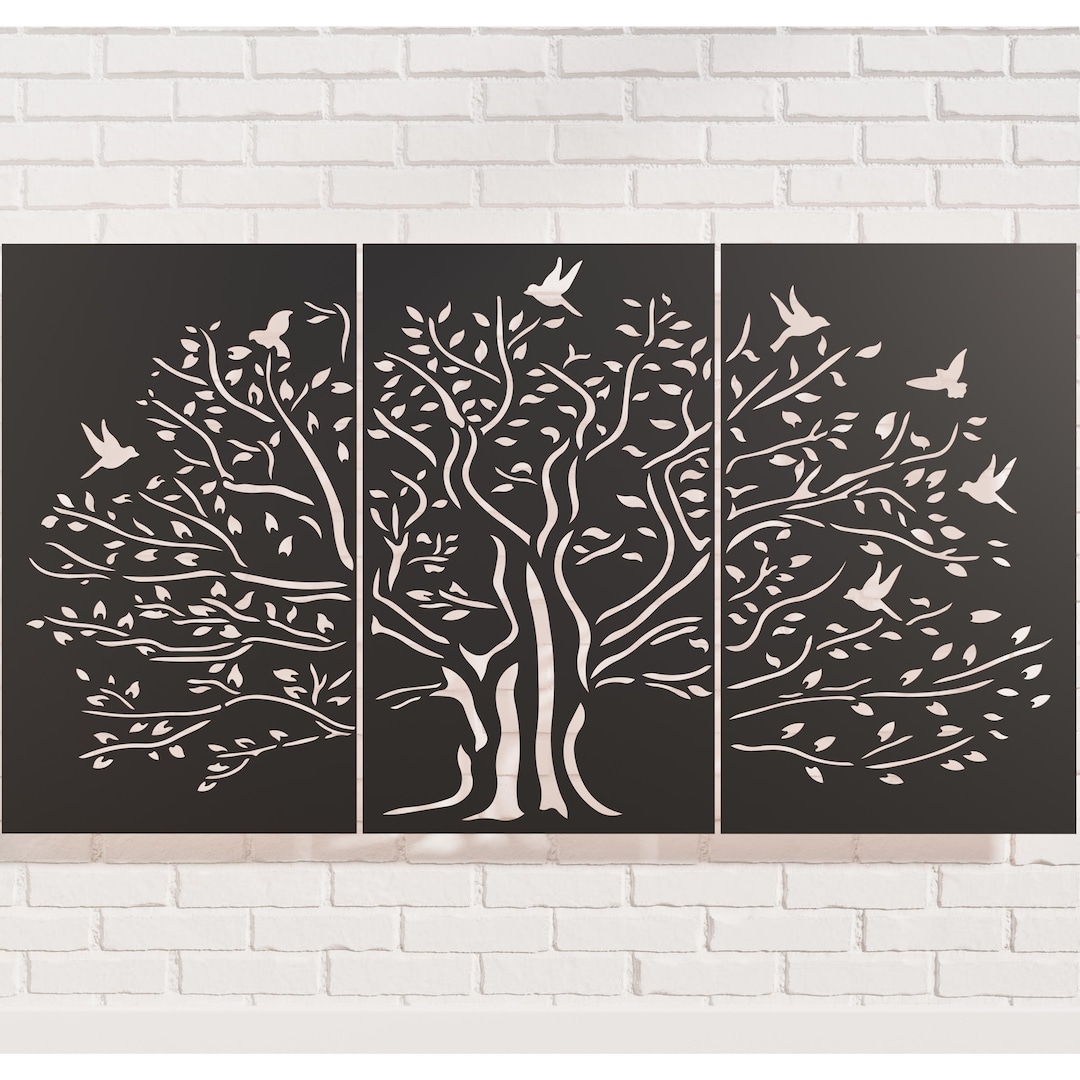 Panel 003, Panel Tree. Vector Files, for Laser Cutting,dxf,svg Digital ...