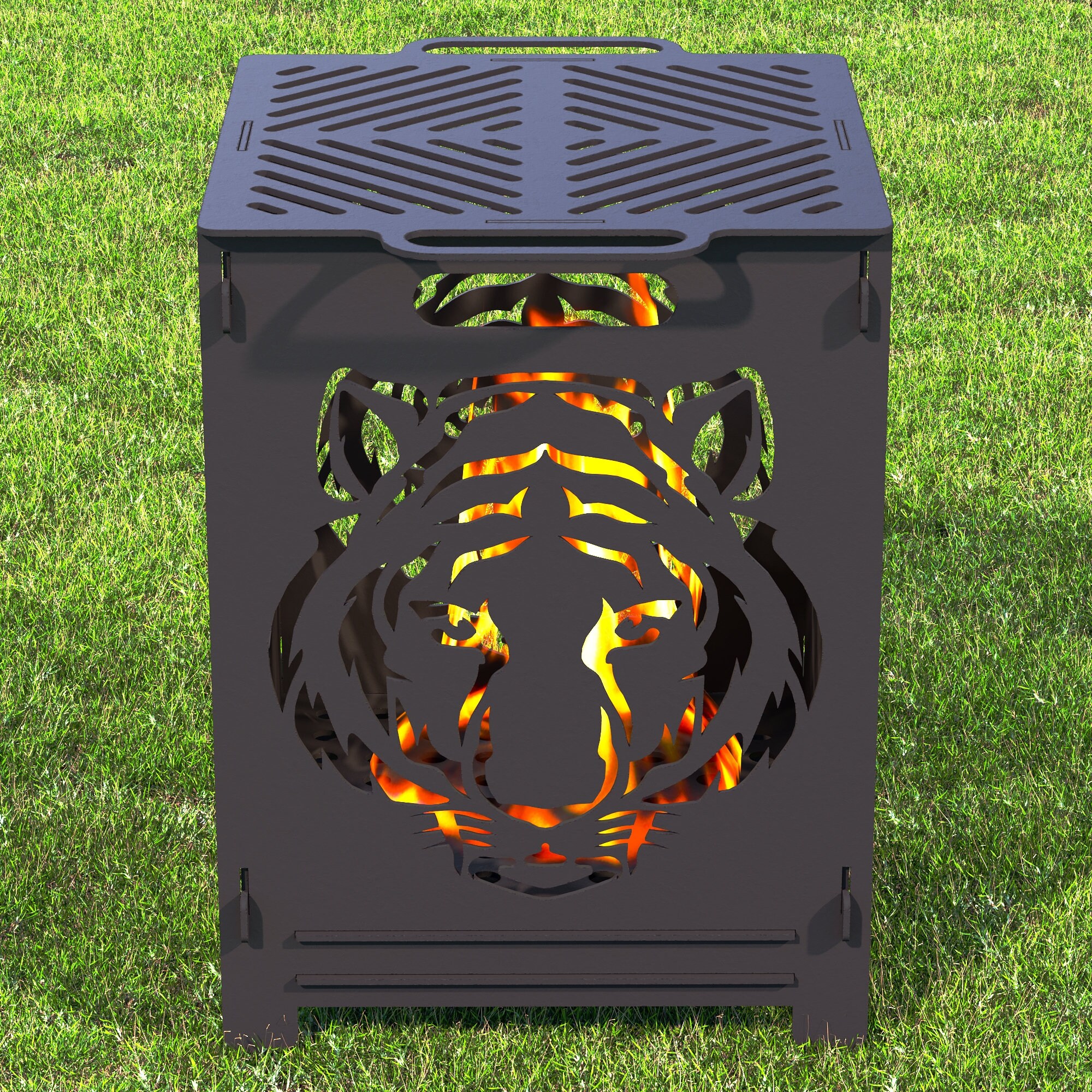 Fire Pit Tiger,bbq Barbecue Dxf,svg Files for Plasma,laser,grill ...
