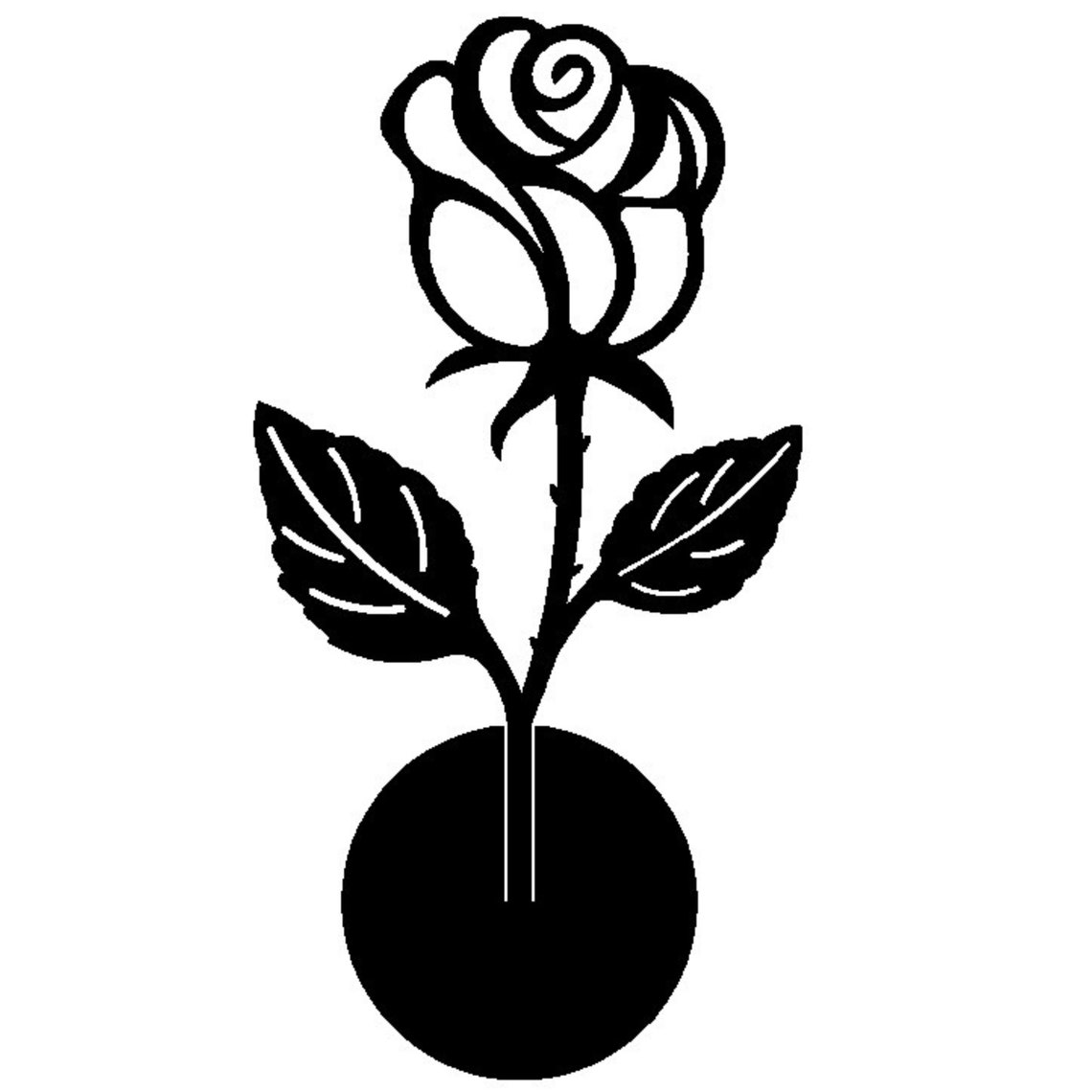 Rose Standing,dxf File,cut,steel Flower,metal Decor - Etsy