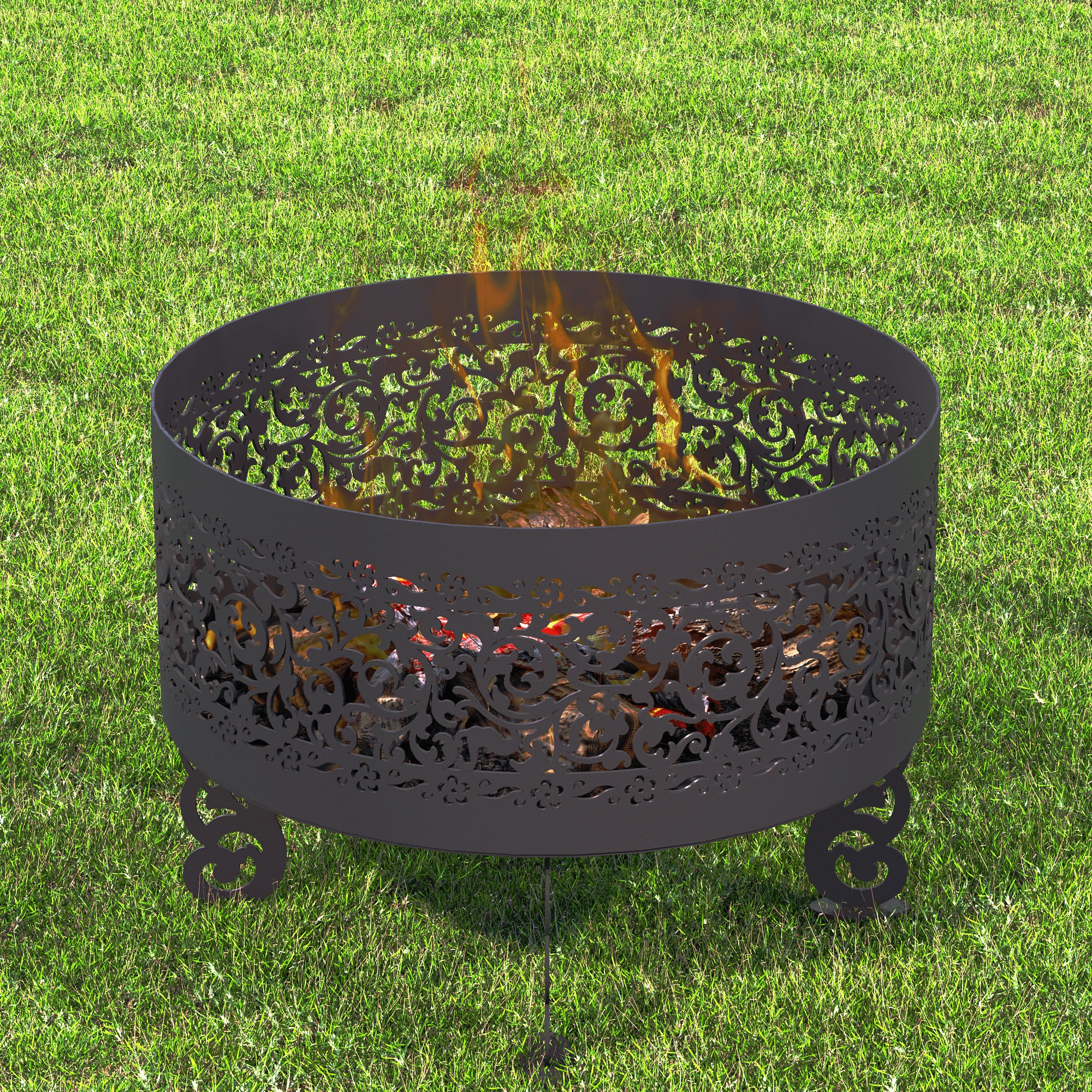 Fire Bowl DXF File Cnc Laser and Plasma Cutting Plan.v2 - Etsy