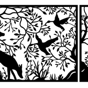 Metal Gates and Deer. Dxf File, Ready Dxf Digital Download, Plasma File ...