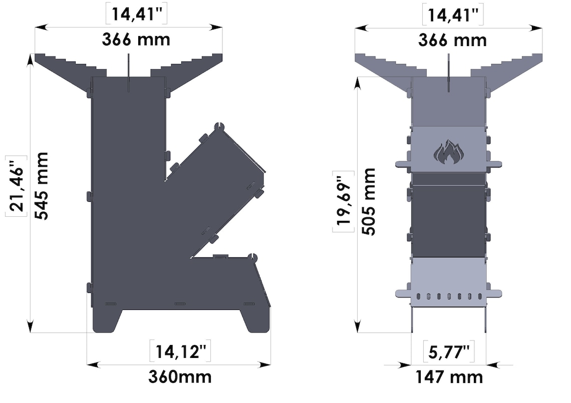 Rocket Stove Fire Pit,grill BBQ Barbecue Dxf Files for Plasma,mangal ...