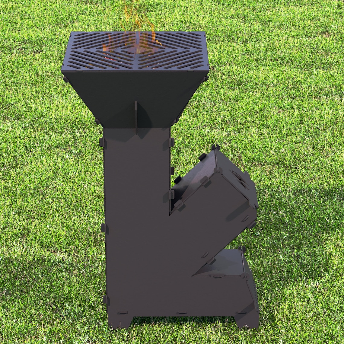 Rocket Stove Fire Pit,grill BBQ Barbecue Dxf Files for Plasma,mangal ...