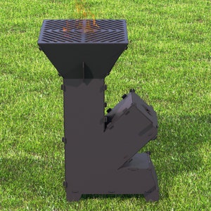 Rocket Stove Fire Pit,grill BBQ Barbecue Dxf Files for Plasma,mangal ...