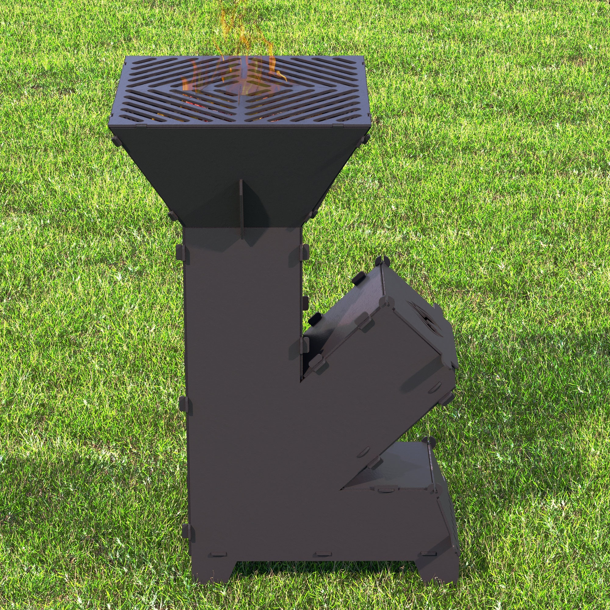 Rocket Stove Fire Pitgrill BBQ Barbecue Dxf Files for - Etsy