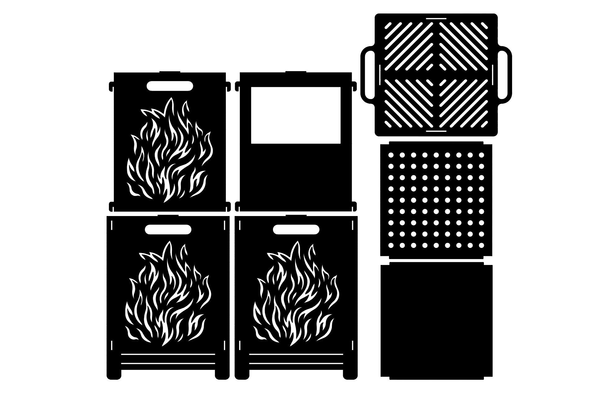 Fire Pit firebbq Barbecue Dxfsvg Files for - Etsy