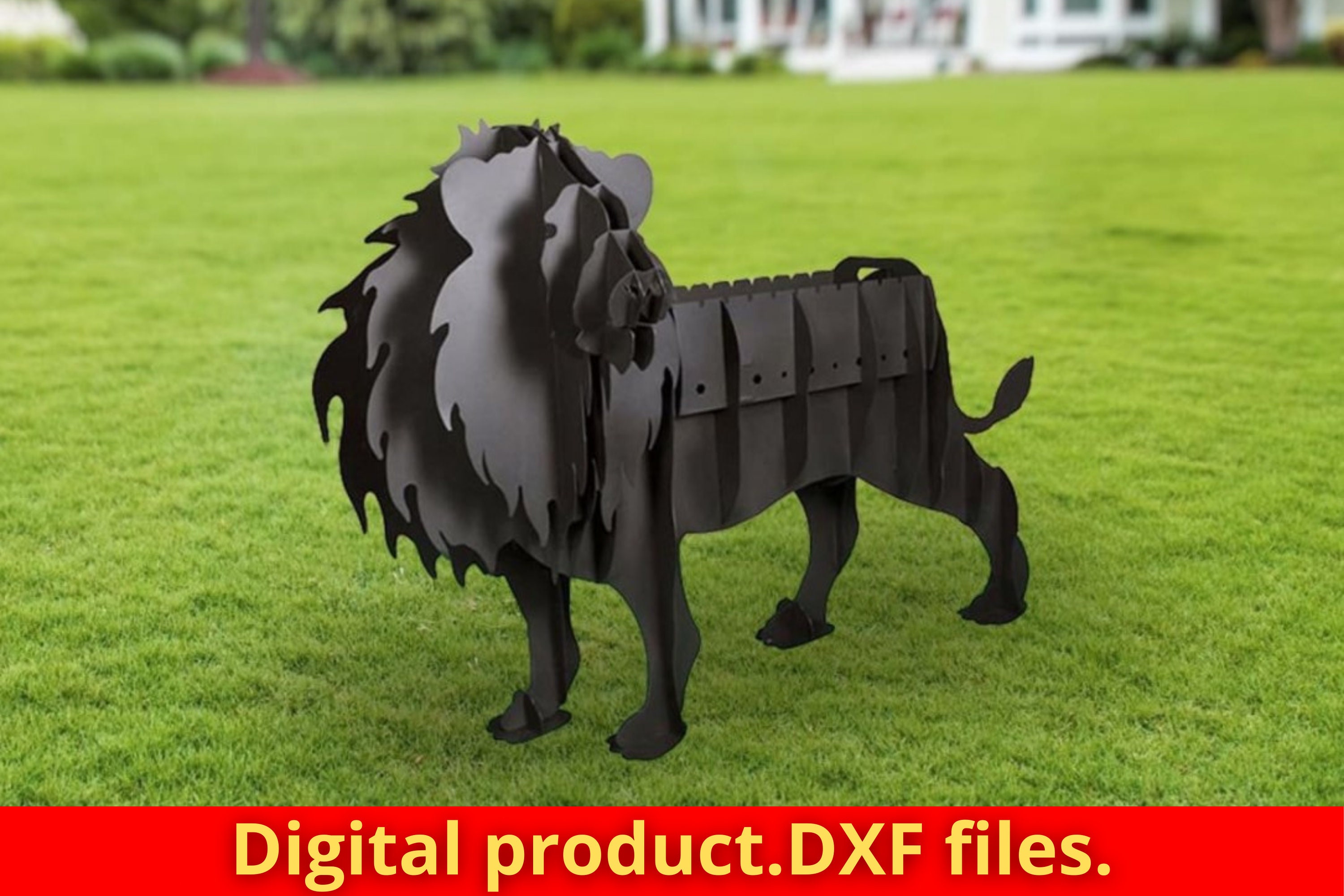 LION BBQ Cnc Animal Templates Flower Stand Cnc Laser and - Etsy