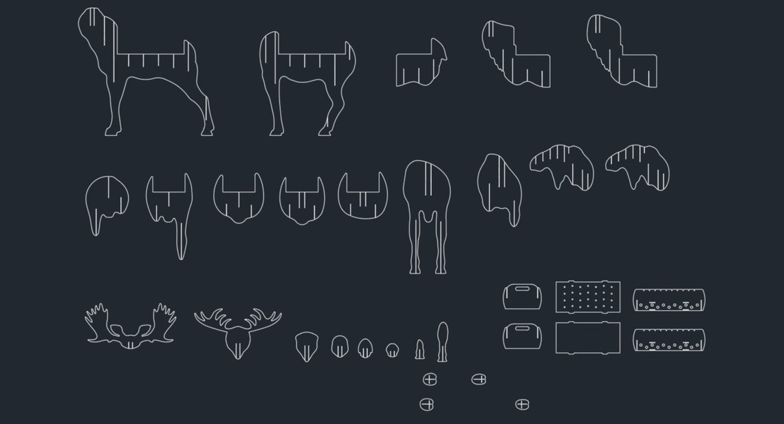 Elk BBQ Cnc Animal Templates Flower Stand Cnc Laser and - Etsy