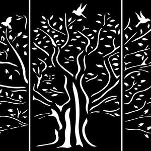 Panel 003, Panel Tree. Vector Files, for Laser Cutting,dxf,svg Digital ...