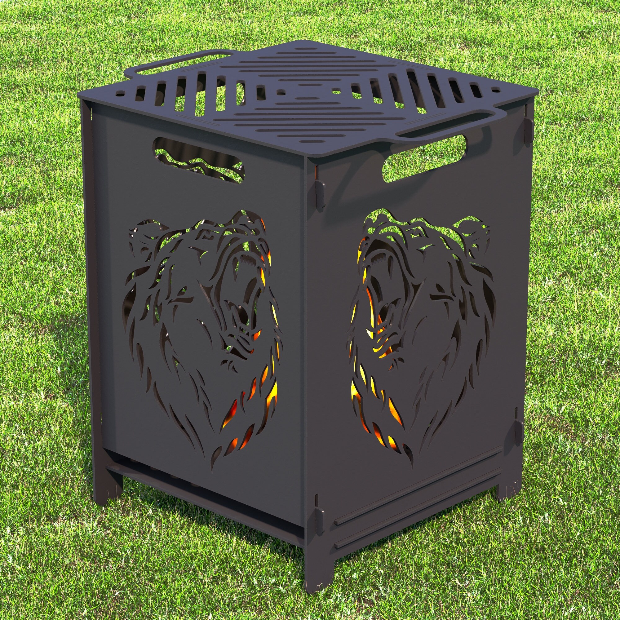 Fire Pit Bear,bbq Barbecue Dxf,svg Files for Plasma,laser,grill ...