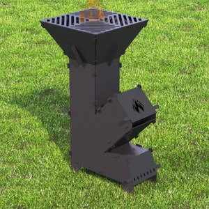 Rocket Stove Fire Pit,grill BBQ Barbecue Dxf Files for Plasma,mangal ...