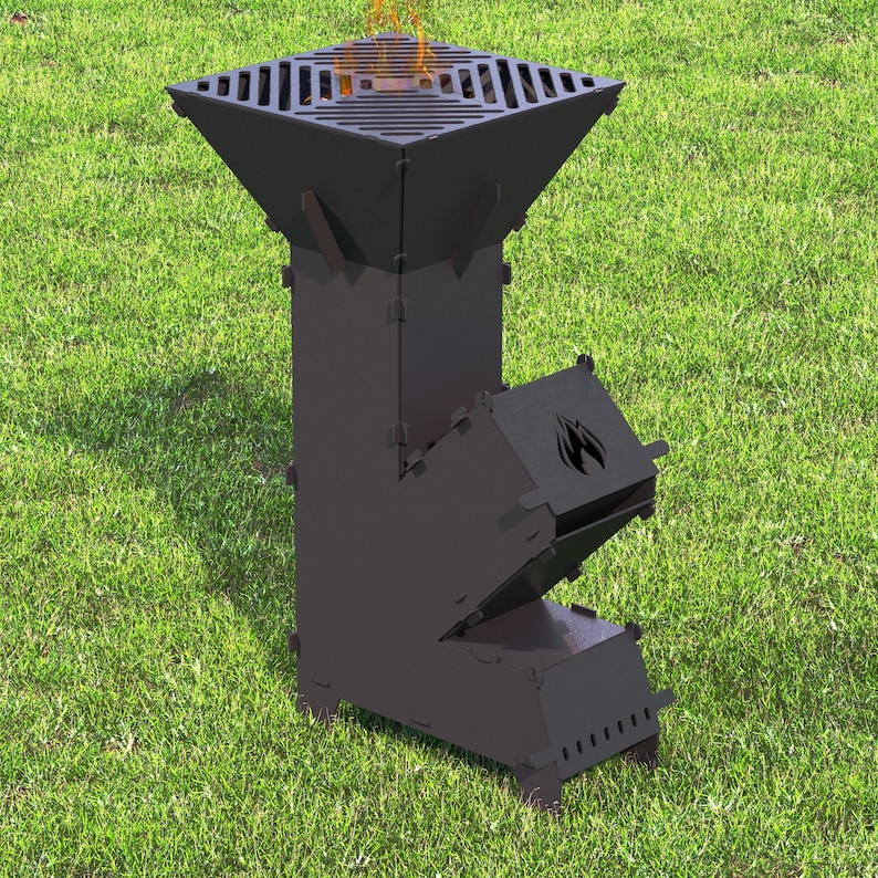 Rocket Stove Fire Pitgrill BBQ Barbecue Dxf Files for - Etsy