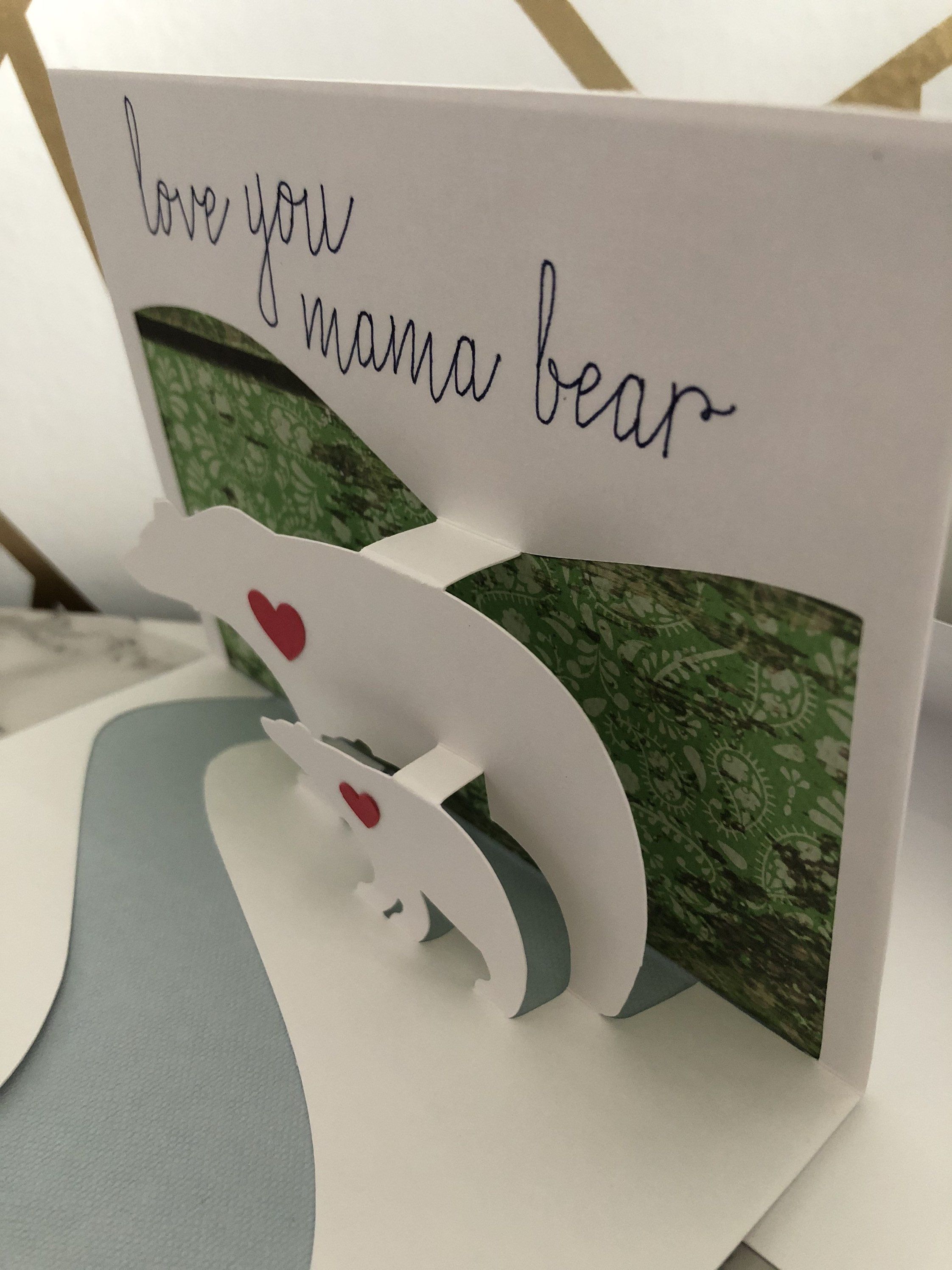 Pop-up Card Mama Bear Card Mothers Day Card Card for Mom Just Because ...
