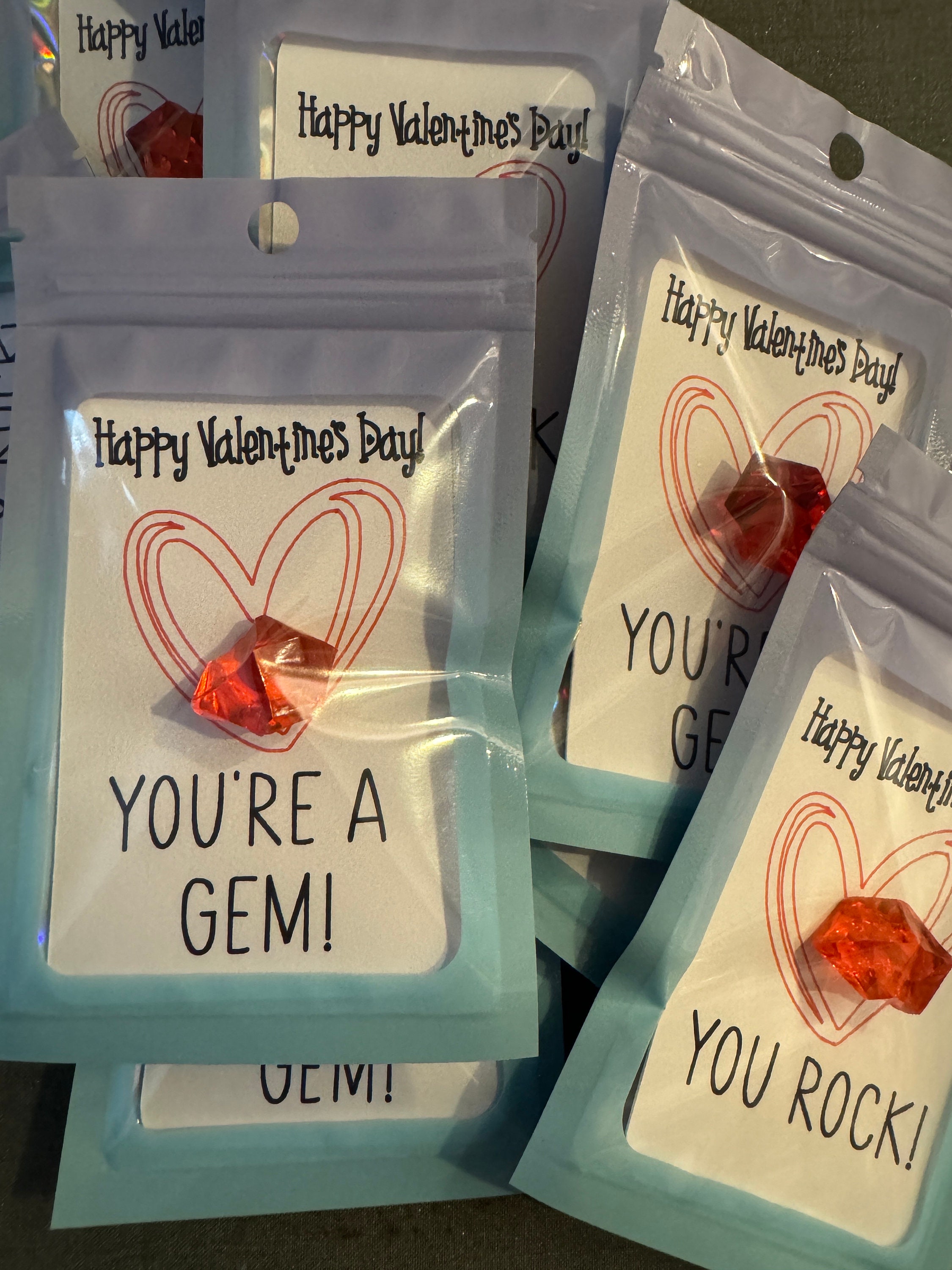 You Rock/youre a Gem Valentine Card - Etsy