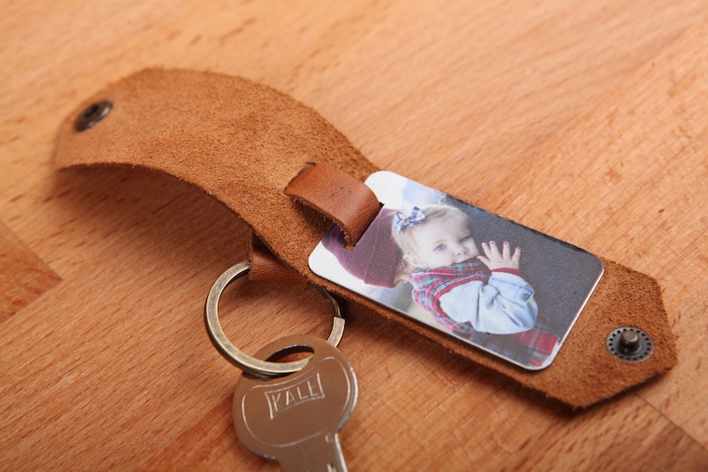 Mom Keychain Customize Photo, Personalised Mom Photo Keyring, Leather ...