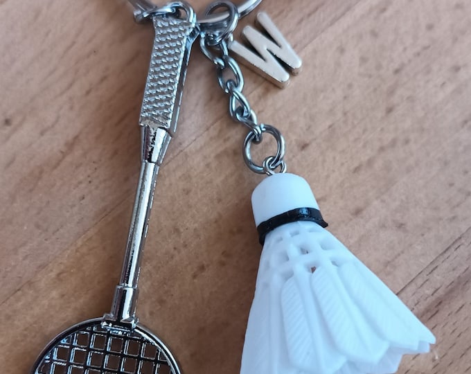 Badminton Racket Personalised Keyring/ Keychain Silver Gift - Etsy