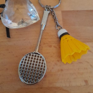 Badminton Racket Personalised Keyring/ Keychain Silver Gift - Etsy