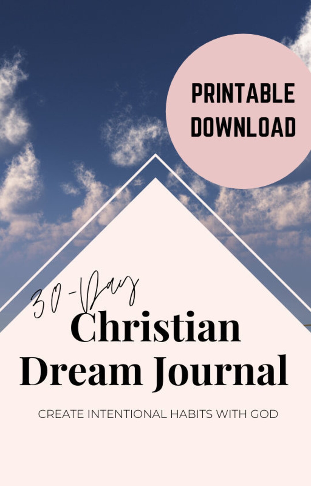 Digital Download: 30 Day Christian Dream Journal Challenge - Etsy
