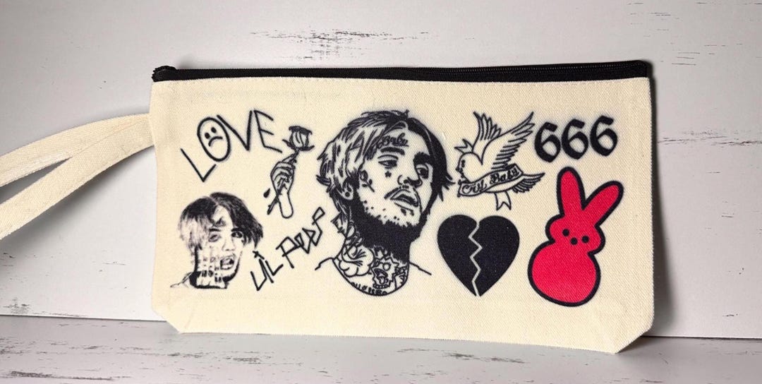 Lil Peep, Emo Punk, Rap, Canvas Zipper Bag W/clutch Handle, 10"x5.2 ...