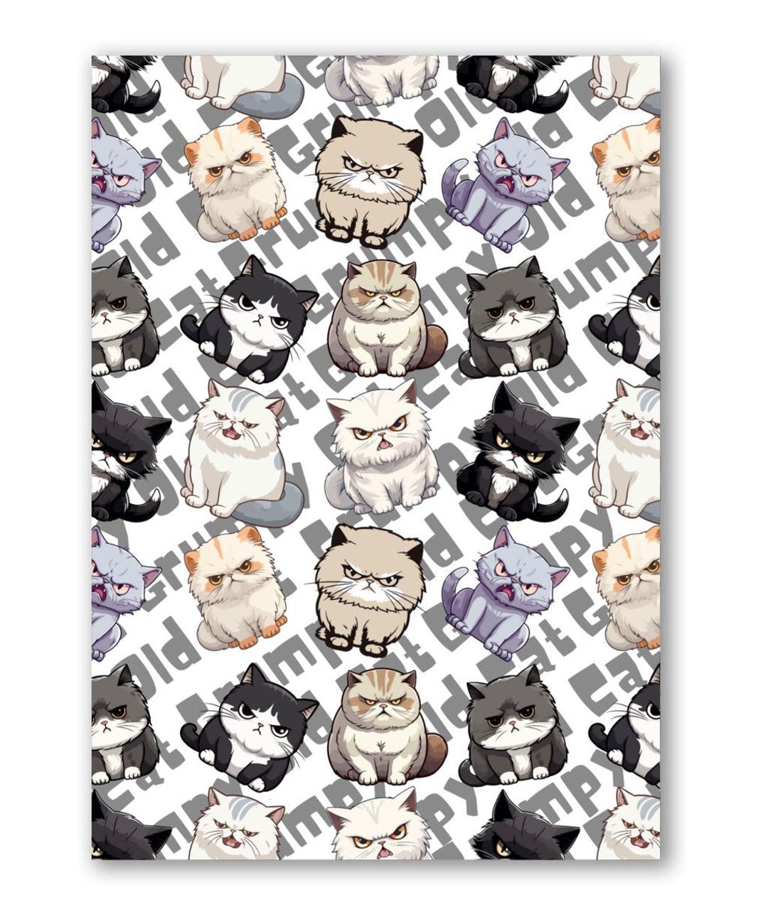 Grumpy Old Cats, High Quality Poster, 275gsm, Art, 2 Lustre Finish, A4 ...