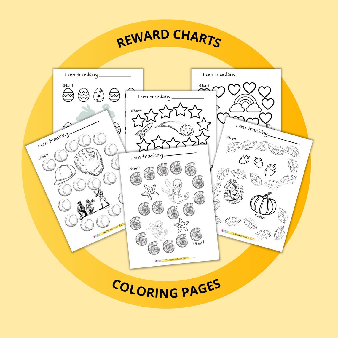 Reward Charts Coloring Pages - Etsy