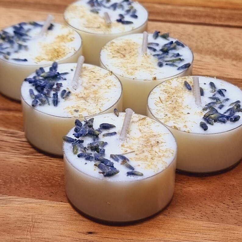 Soy Wax Lavender and Chamomile Scented Tea Light Candles - Etsy UK Soy Wax Lavender and Chamomile Scented Tea Light Candles - Etsy UK