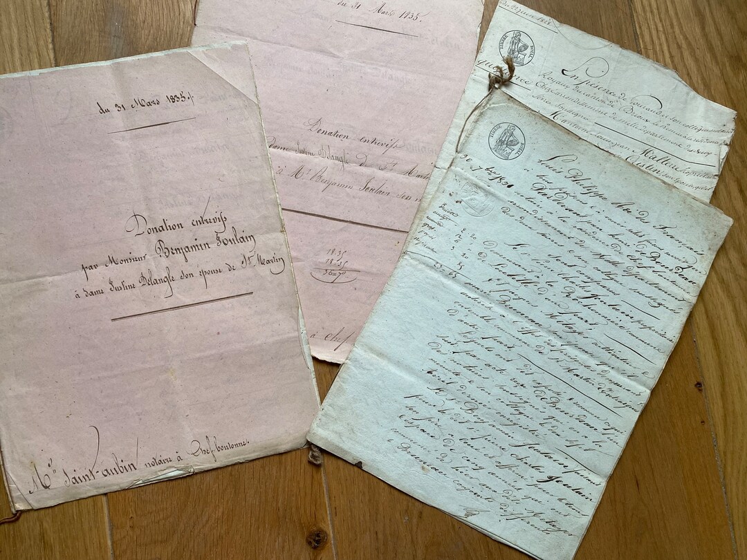 NEW STOCK Antique Stunning Collection of Handwritten Papers of French ...