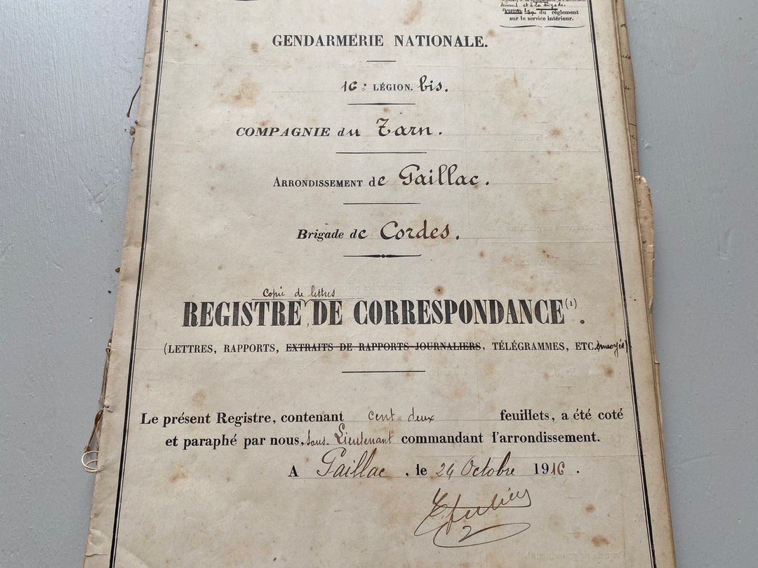 NEW STOCK Antique Amazing 1916 Police Gendarmes French Historical ...