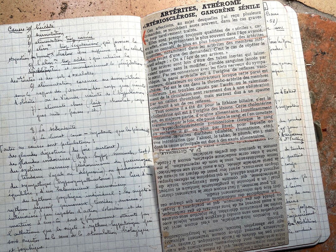 NEW STOCK Fabulous 1950’s Small French Handwritten School Notebook ...