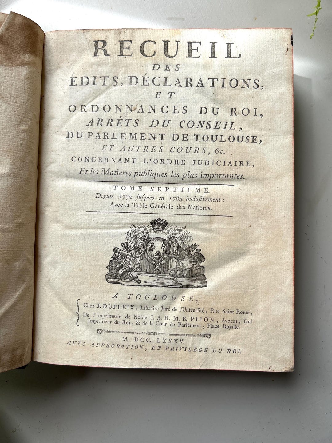 NEW STOCK Extra Large Antique 1785’s Wonderful Legal Leather Bound Rare ...