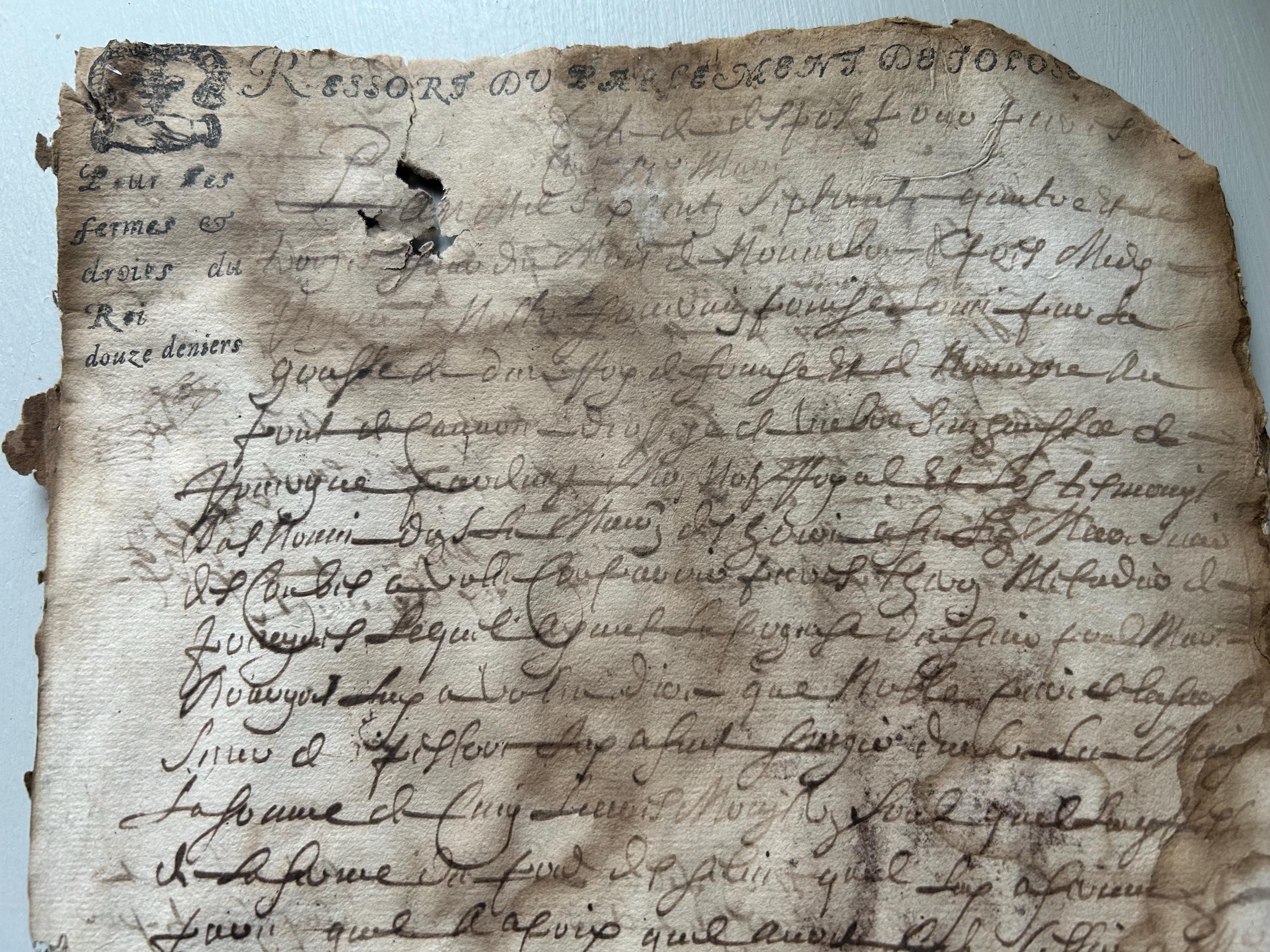 NEW Stunning 1640’s Shabby Collection of Antique 28 Papers French Legal ...