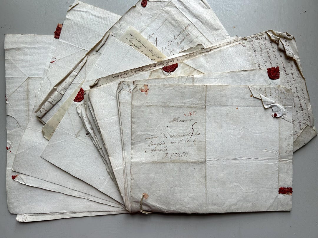 NEW STOCK Stunning Amazing 1700's Rare 46 Tied Documents Wax Seal 156 ...
