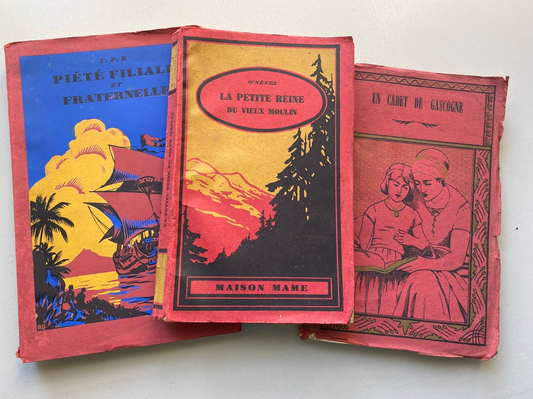 NEW STOCK Pretty Trio of Vintage 1930’s French Large Red Paperback Rag ...