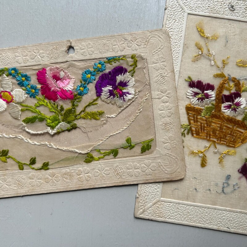 Embroidered Postcard - Etsy