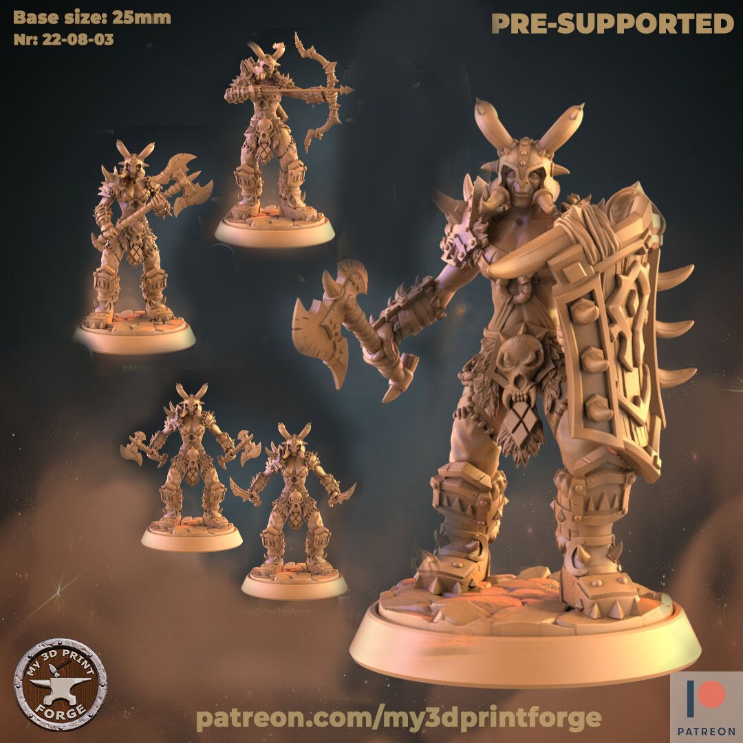 Maghor Female • Chaotic Evil Orcs • My 3D Print Forge • 3D Printed 32mm ...