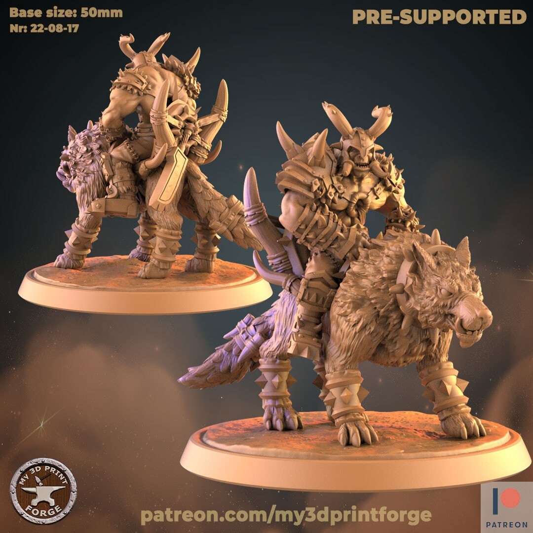 Maghor Orc Rider and Direwolf • Chaotic Evil Orcs • My 3D Print Forge ...