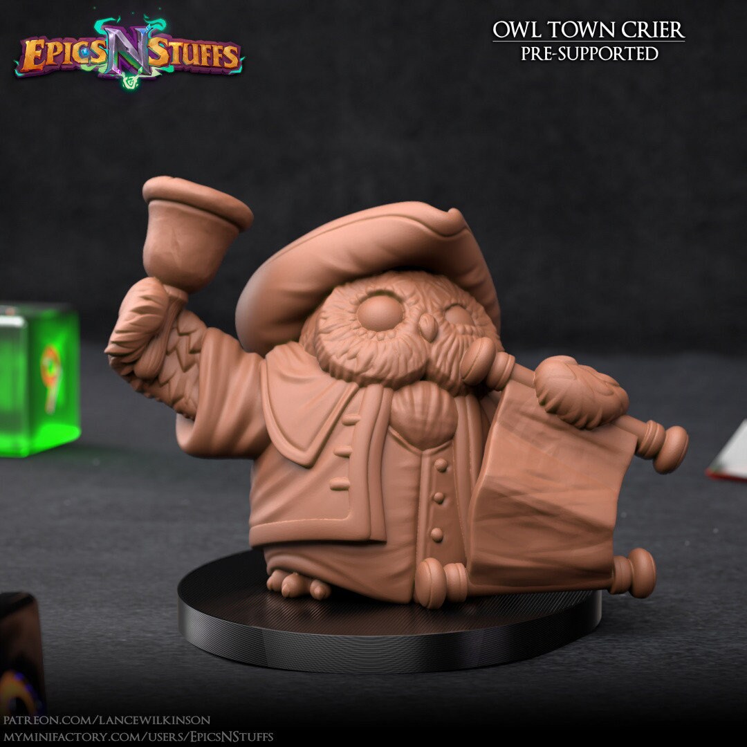 Owlkin Town Crier • Cute Monsters • Epics 'N' Stuffs • 3D Printed 32mm ...