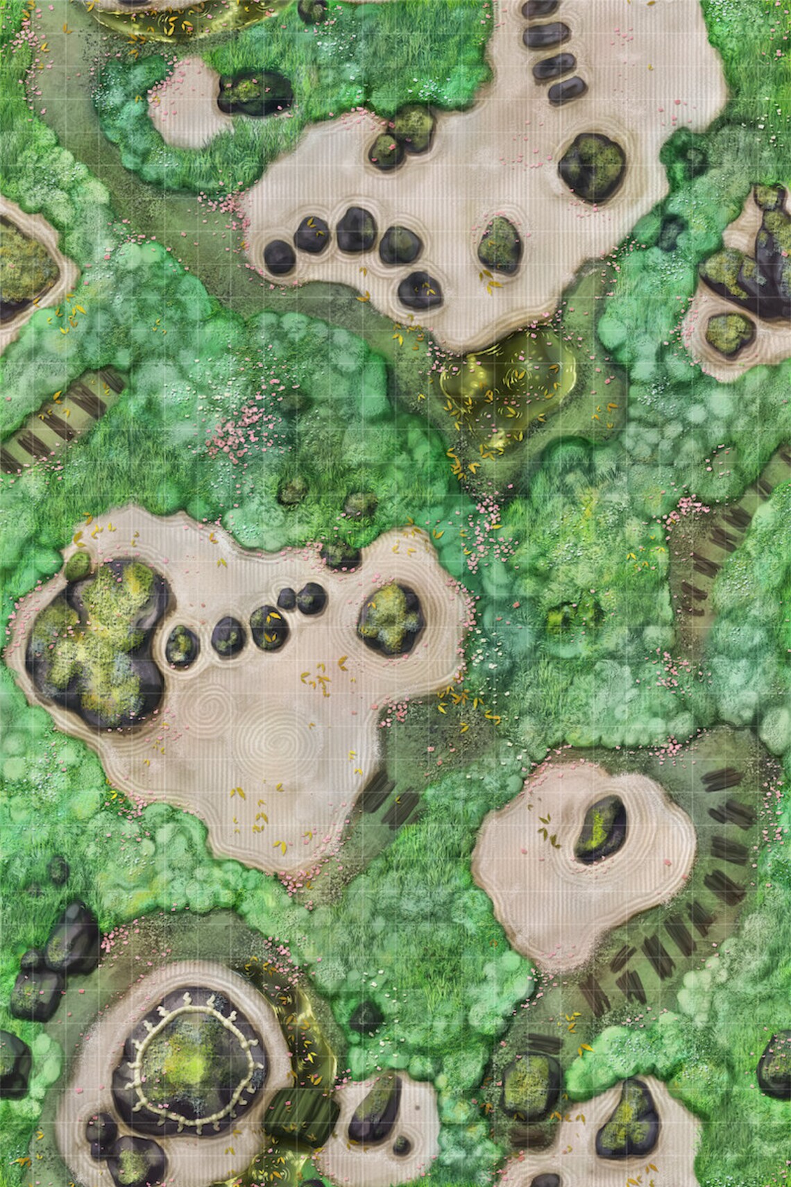 Oriental Bliss Battlemat / Adventure Grid Battle Maps Cast - Etsy